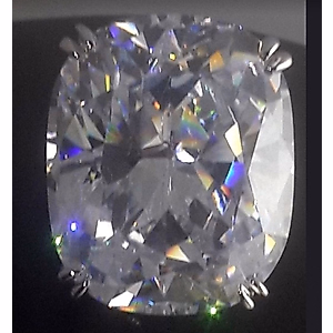 WDIYIEETN 925 Sterling Silver Shiny Huge White Birthstone CZ Crystal Wedding Rings (6)