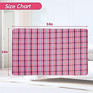 OUTCREATOR 2Pack Bed Pads for Incontinence Mattress Protector Anti-Slip Pads (54" x 34") for Toddlers Kids Pets Pee Pads and Machine Washable Absorbency and Leak Proof Edge(Pink)