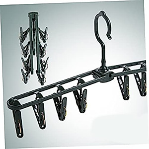 2pcs Collapsible Hangers c fold Towels Collapsible Laundry Drying Rack Foldable Clip Drip Hanger Clothes Drying Racks Folding Drying Rack Socks Holder Multi-Purpose Hanger Bra Clip