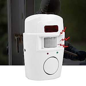 Motion Sensor Alarm, PIR Motion Sensor Detector Security Alarm System for Home Garage, 105dB Infrared Motion Alarm with Remote Control
