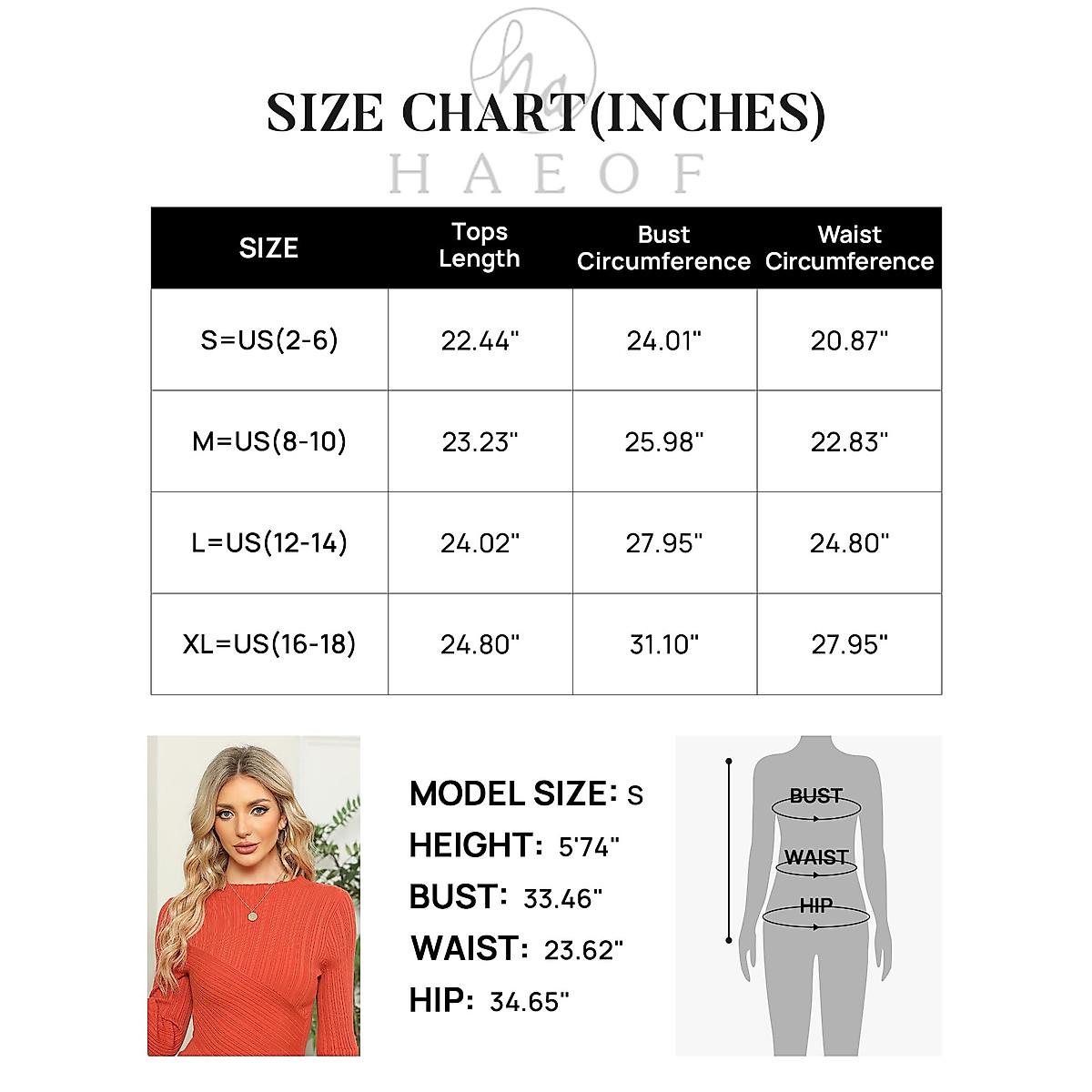 HAEOF Womens 2023 Fall Lightweight Sweaters Long Sleeve Thermal T Shirts Trendy Ribbed Fitted Dressy Casual Tops(RustRed, M)