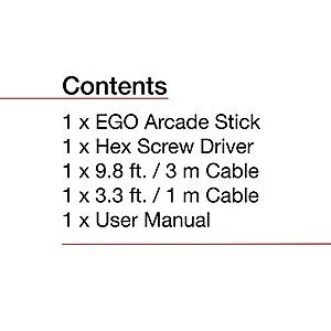 Mad Catz The Authentic EGO Arcade Fight Stick for PS4, Xbox One, Nintendo Switch and PC (Windows Direct and X-Input),Black