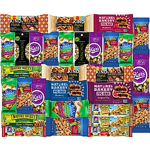 Ultimate Healthy Care Package ( 30 Count ) - Bars & Nuts Variety- Gift Box Bundle Present - Kids, Adults, Boys, Girls, College Student,