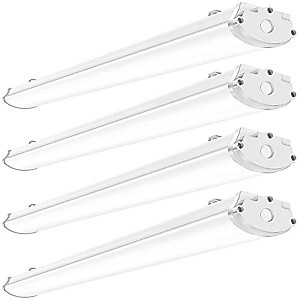 ANTLUX 4FT LED Vapor Tight Light Fixture, 50W 5000LM (120W Eq.), 4 Foot LED Vapor Proof Outdoor Shop Lights, IP66 Tri-Proof Lights for Parking Garage Carport Car Wash, Freezer Light, Plug in, 4 Pack