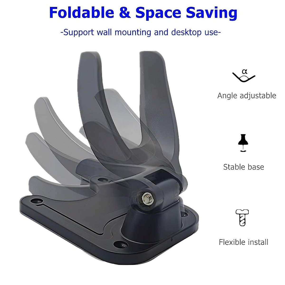 YurMemo Universal Scanner Holder,Foldable Barcode Scanner Holder,Bar-Code Reader Wall Mount for DS2208 DS2278 DS4308 LI4278 LS2208 1250g 1962 Most Barcode Scanners
