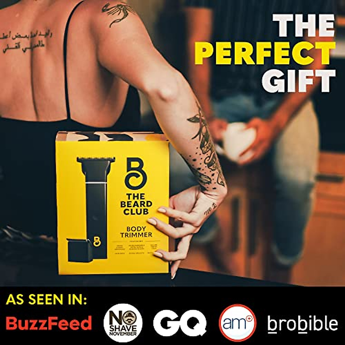 Beard Club Electric Groin Hair Trimmer - BT-Zero Body Hair Groomer, Interchangable Ceramic Blade Magnetic Heads, Waterproof Cordless Rechargeable Wet or Dry Male Hygiene Razor - High Power 7000 RPM