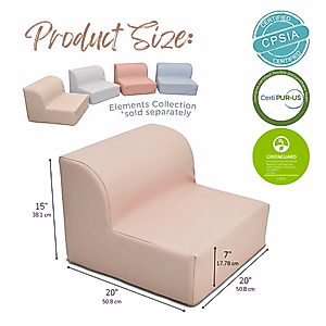 Children's Factory Library Lounger, Flexible Seating Classroom Furniture, Comfy Kids Chairs, Sand, Single Lounger