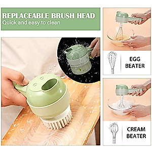 Arigold 1SPEEDS Handheld Vegetable Chopper: Cordless Mini Chopper, Food Dicer, and Onion Cutter - Versatile Vegetable Slicer Dicer. Comes with Egg and Cream Beater (Green)