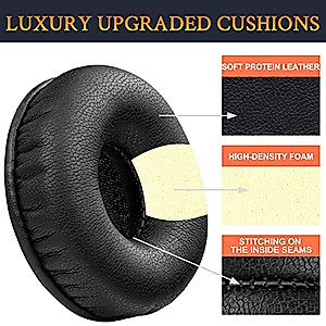 SOULWIT 50mm Ear Pads Cushions Replacement for Sennheiser PX80/PX100/PX100II/PX200, PC30/PC36/PC130/PC131/PC140/PC145, PMX100/PMX200, PXC150/PXC250/PXC300, SC30/SC60/SC75/SC230/SC260/SC630/SC660/SC665