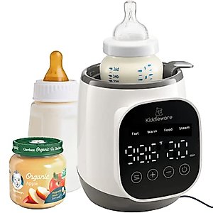 Baby Bottle Warmer for Breastmilk - 5-in-1 Feeding Bottle Warmers for All Bottles, Food Jars, and Breastmilk Bags - Smart Accurate Temperature Control, Automatic Shut-Off Milk Warmer for Baby