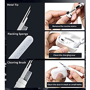 AKIKI [5 in 1] for Airpods Pro Case Cover 2022/2019 with Cleaner kit&Replacement Eartips(XS/S/M/L), Soft Silicone Protective Cover with Keychain and Magnetic Anti-Lost Straps (Black)