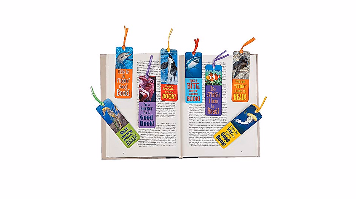 Fun Express Ocean Bookmarks for Kids - 48 Durable Educational Rewards