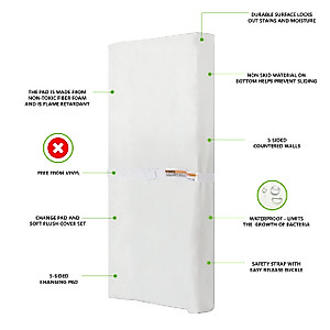 Evolur 3-Sided Contour Changing Pad with 2 Cotton Covers