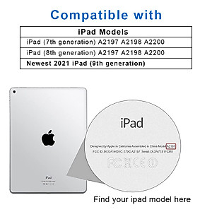 aoub Case for iPad 9th/8th/7th Generation 10.2 inch, Stand Folio Detachable Wireless Bluetooth Keyboard Cover Soft TPU Back Case with Pencil Holder for iPad 10.2 2021/2020/2019, Light Green