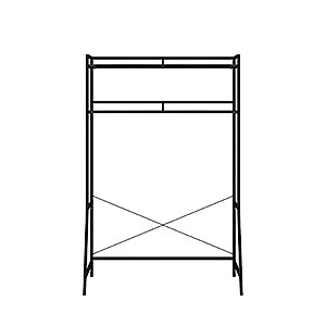 Novogratz Beverly Over-The-Bed Storage for Twin & XL Twin Beds, Black Oak