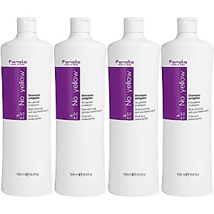 Fanola Toning Shampoo Bulk Sets (No Yellow 1000 ml, 4 Pack)