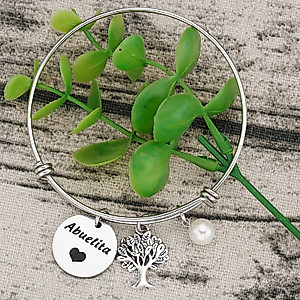 AHAETH Abuelita Gifts Bracelet for Women in Spanish Jewelry Abuela Present Best Abuelita ever Bracelets Abuelita Bracelet