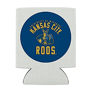 University of Missouri - Kansas City Kangaroos Logo Can Cooler - Drink Sleeve Hugger Collapsible Insulator - Beverage Insulated Holder