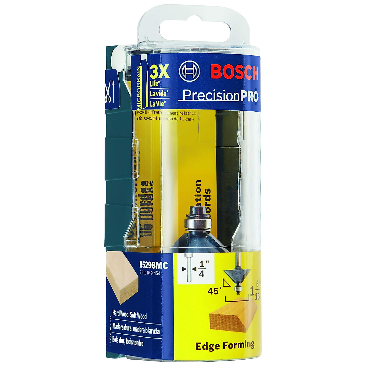 BOSCH 85298M 1-5/16 In. x 45 degree Carbide Tipped Chamfer Bit