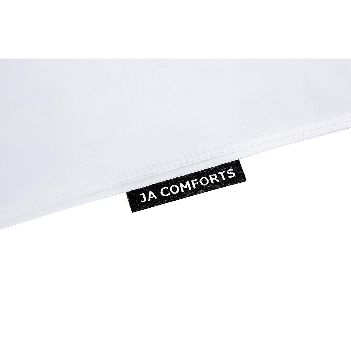 JA COMFORTS Duck Feather Down Bed Pillows for Sleeping(2 Packs)-Standard/Queen,High Filling Weight,600 Thread Count,Double-Layer Downproof Fabric Design,10% Duck Down,Cotton Cover,White