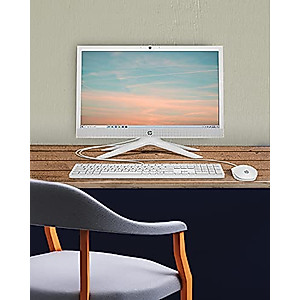 HP 21 All-in-One PC, AMD 3020e Processor, 4 GB RAM, 128 GB SSD Storage, 20.7-inch Full HD Display, Windows 10 Home in S Mode, Adjustable Screen, Privacy Camera, Dual-Array Mics (21-b1010, 2021)