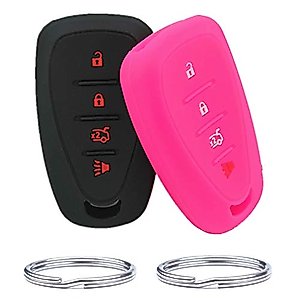 KAWIHEN Silicone Key Fob Cover Compatible with 2016-2020 Chevrolet Chevy Camaro Cruze XL8 Malibu HYQ4EA 1551A-4EA