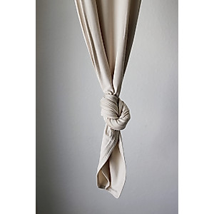 Marlowe & Co Knotted Newborn Baby Gown, Ultra Soft Knotted Sleeper Gown for Baby Boy and Girl (Natural, 0-3 Months)