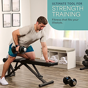 LifePro Adjustable Dumbbell Set – 5-25 lb Dumbbells Set of 2, Quick Change Rotating Hand Weights for Women//Men at Home Gym Weight System - 5-25 Pound, Ideal for Home Strength Training