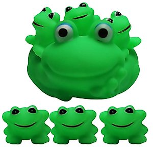 Tomaibaby 1 Set/7pcs Frog Bath Toys, Frog Family Bath Sets Floating Bathtub Toys for Kids Baby Bath Toys