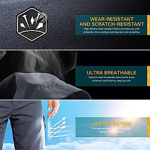 Women's Hiking Pants Quick Dry Convertible Stretch Lightweight Outdoor UPF 40 Fishing Safari Travel Gardening Capri Pants, 4409,Grey,38