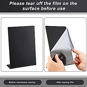 Sherr 2 Pieces 11 x 8.5 Inch Food Chalkboard Signs Small Chalkboard Labels with Stand Acrylic Table Sign Board Menu Blackboard Display for Restaurant Wedding Party Buffet