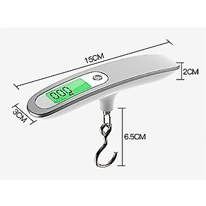 Luggage Scale, 50kg Hand Hanging Portable Travel Scale with Hook Electronic Baggage Weight Measuring Digital Weighing