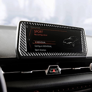 AIRSPEED Car Central Navigation Screen Panel Cover Carbon Fiber Center Console Auto Interior Trim Sticker for Toyota Supra GR A90 A91 MK5 2019-2022, Black