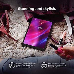 Lenovo Tab M8 3th Gen 8" WiFi Tablet, 8" IPS 350nits Glossy Touchscreen Display, 32GB Storage, 3GB LPDDR4x Memory, Octa-Core MediaTek P22T Processor, Android, Iron Grey, ASUIAW Extension Cable