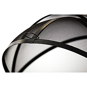 Hampton's Buzaar 40 Inch Fire Pit Easy Access Spark Screen
