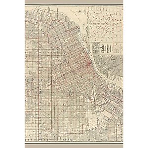 Detroit Map Journal: Vintage 1947 Map of Detroit Notebook (Blank Lined Journal, 6"x9" Lined Pages, 200 pages)