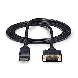 StarTech.com 6ft (1.8m) DisplayPort to DVI Cable - 1080p Video - DisplayPort to DVI Adapter Cable - DP to DVI-D Converter Single Link - DP to DVI Monitor Cable - Latching DP Connector (DP2DVI2MM6)