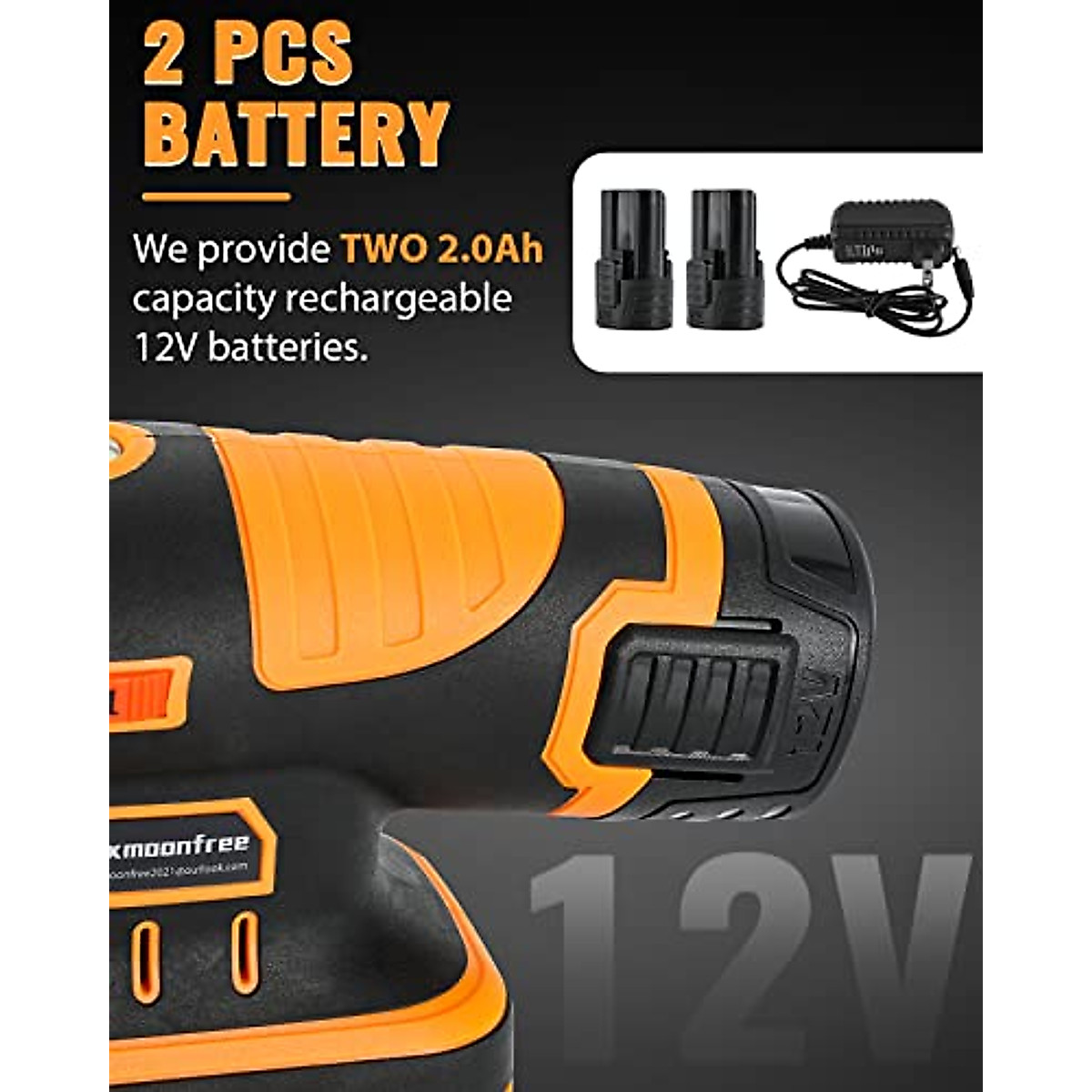 Mxmoonfree Tile Vibrator Tile Tools for Installation Vibrating Tool with 6 Gears Adjustable Vibration, 2 Pcs Battery, NO Suction Cup