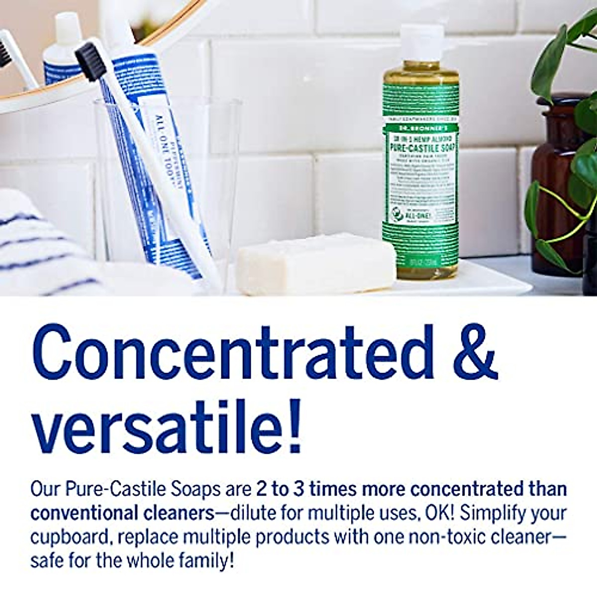 Dr. Bronner’s Pure-Castile Liquid Soap (8 oz, Almond)