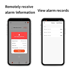 WiFi Door and Windows Sensor Magnets Smart Phone APP Control Compatible with Alexa Google Assistant Wireless Security Alarm Door Open push message for Home Bussiness Burglar Alert (Not suport 5G WIFI)