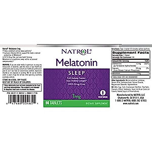 Natrol Melatonin Tablets 1mg, 90 Count
