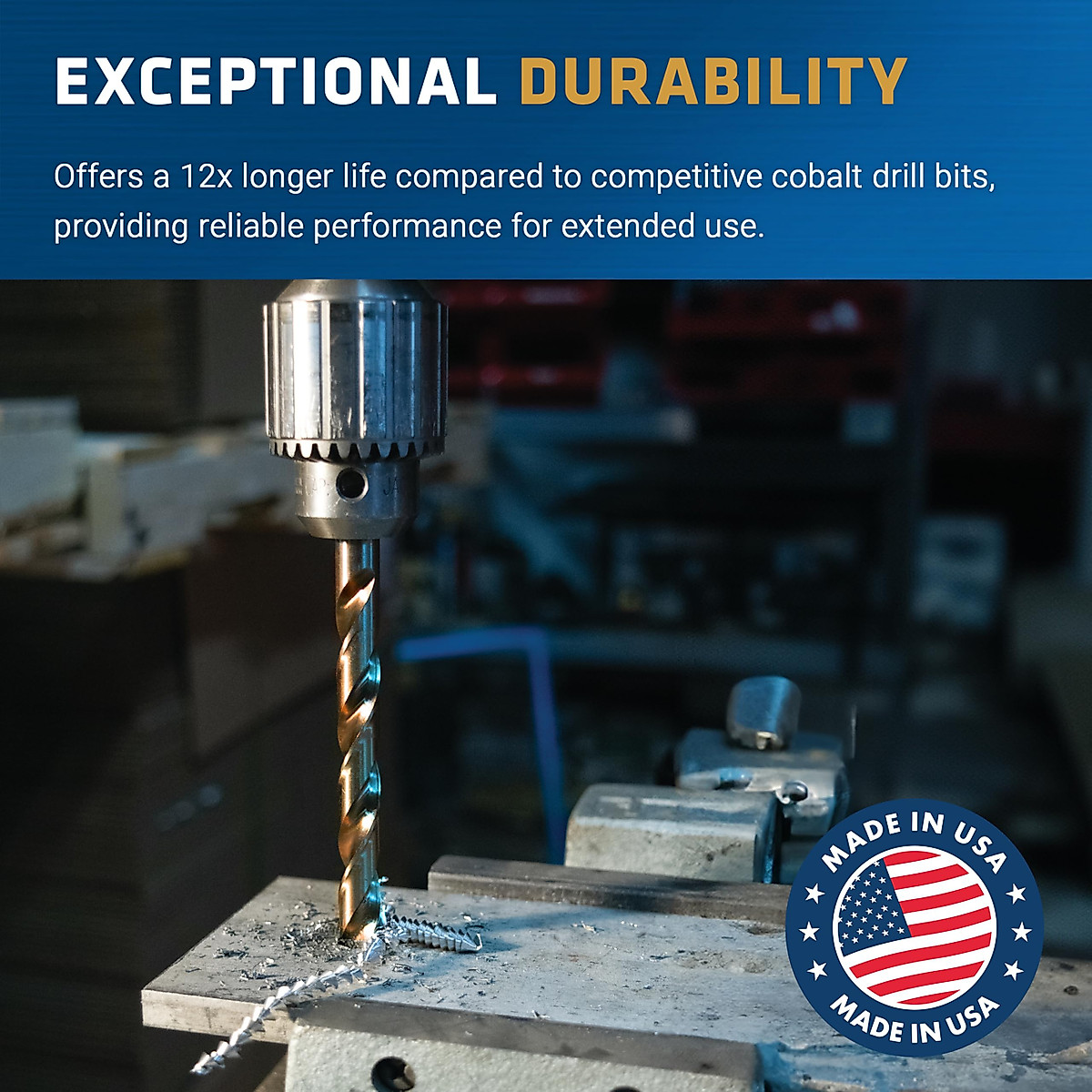 Century Drill & Tool, 26121, 21 PC Uest,Jobber Drill Bit,ProGrade, Cobalt Steel, High Speed Drill Bit Pack