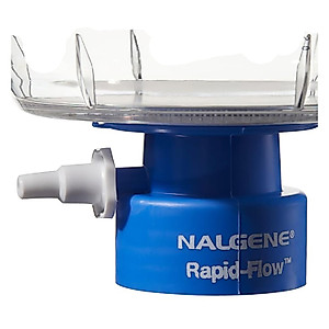 Nalgene MF75 Series Bottle Top Filter, Supor machV membrane, Fits 45mm Media Bottle Neck, 0.2 Micron, 90mm Membrane Diameter, 1000mL Capacity (Case of 12)