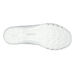 Skechers Women's Breathe Easy-Simple Pleasure Sneaker, White, 6.5
