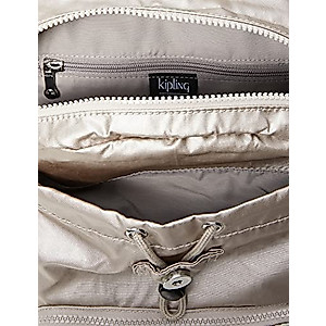 Kipling Women's City Pack S Backpack Handbag, Silver (Metallic Glow), One Size
