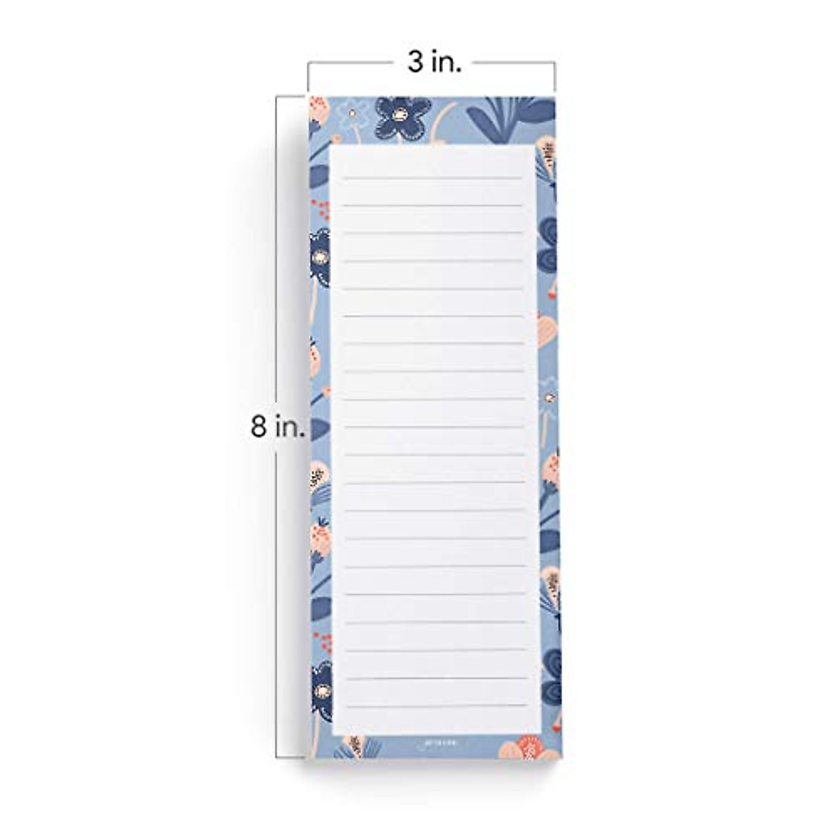 Jot & Mark Shopping List Pads Floral Print | Elegant Notepads for Groceries and To-Do Lists (Set of 3)