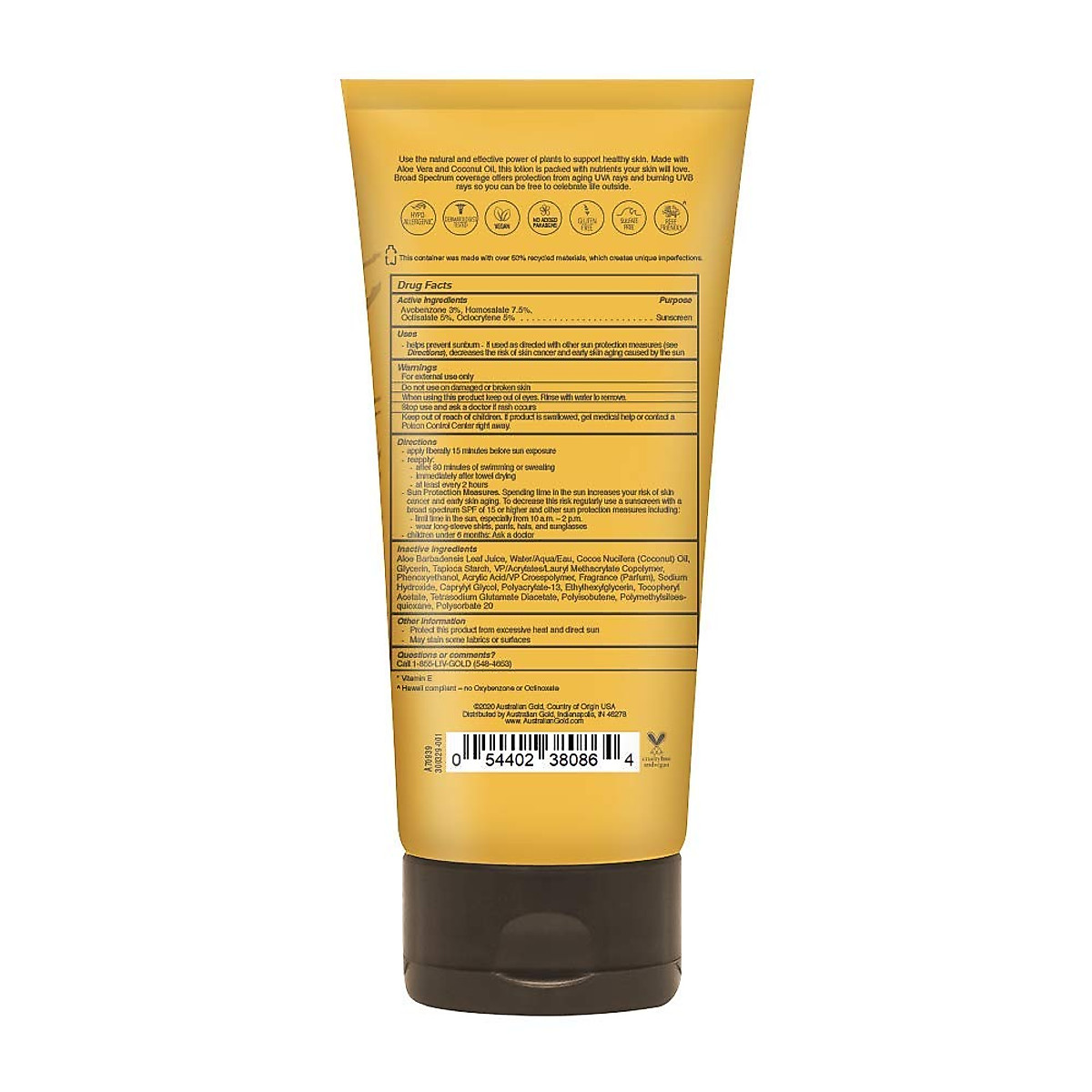 Australian Gold Plant Based Spf 30 Lotion, 6 ounces