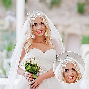 BAHABY Bride Headband Bride to Be Headpiece Bride Tiara Hair Decoration for Bridal Shower, Bachelorette Party, Wedding (Silver)…