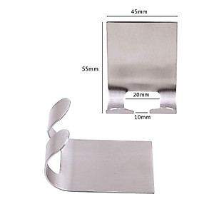 AKOAK Multi-Purpose Razor Holder,Pack of 4 Stainless Steel Self Adhesive Wall Sticky Hooks for Power Plugs Keys Kitchen Utensils Towel Robe