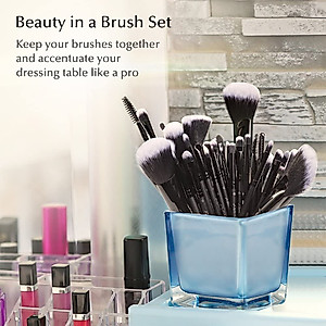 Makeup Brushes, 32 Pcs Premium Synthetic Professional Makeup Brushe Set Essential Cosmetics With Case, Face Eye Shadow Eyeliner Foundation Blush Lip Powder Liquid Cream Blending Brush-Black